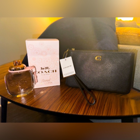 Coach | Other | Nib Coach Perfume Coach Black Pebble Wallet | Poshmark